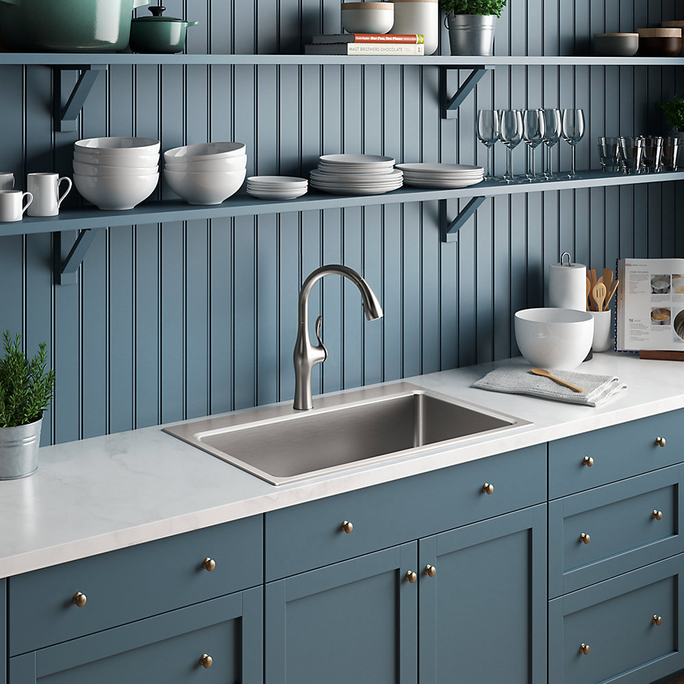 Kohler Single Bowl Drop-in Stainless Steel Sink | Heckaman Homes